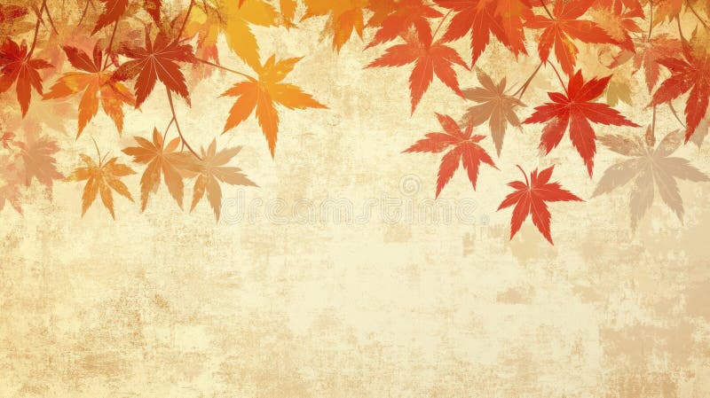 Autumn Maple Leaves Background with Warm Tones and Textured Surface ...