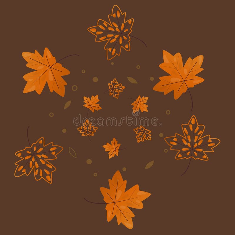 Autumn Maple Leaves Illustration. Warm and Rich Colors Stock Vector ...
