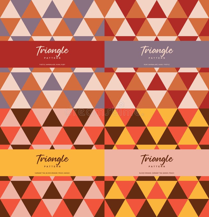 Autumn Maple Triangle Art - Quad Pack Stock Vector - Illustration of ...
