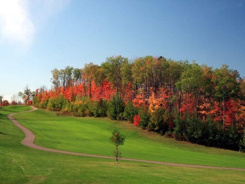 Autumn Golf Fairway stock image. Image of trees, autumn - 8367081