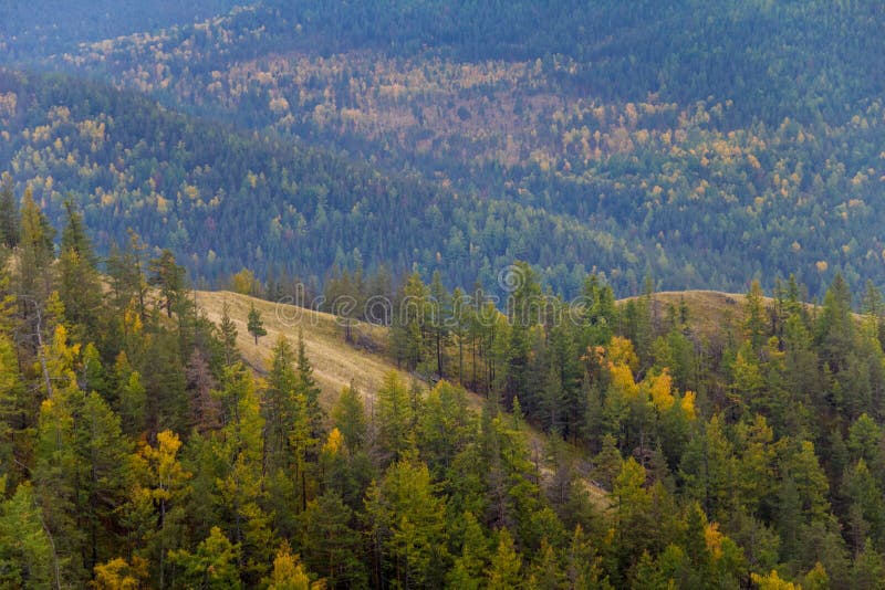 Autumn in Misty Valley Range Stock Image - Image of russia, misty: 62215333