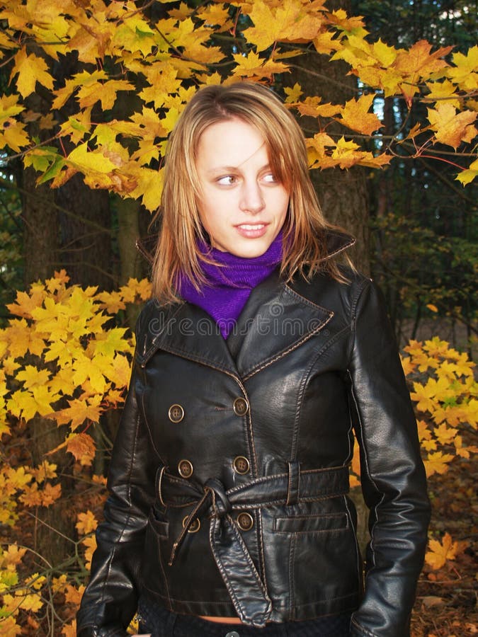 Autumn model stock image. Image of forest, seasonal, girl - 3369597