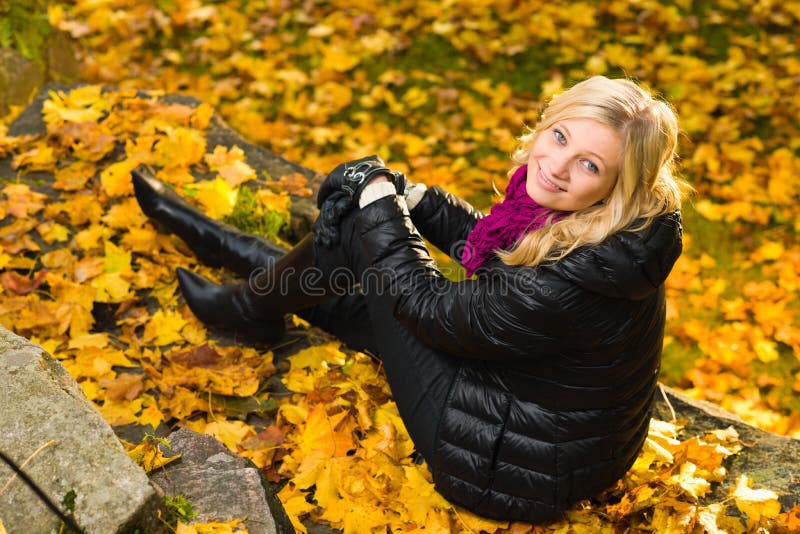 Autumn moment stock image. Image of happiness, fashion - 27119465
