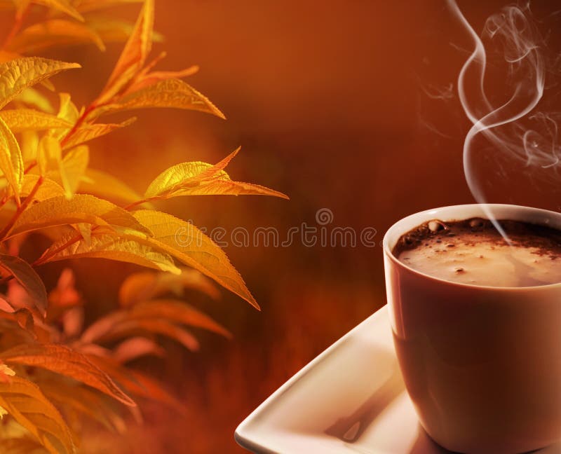 Autumn morning coffee stock image. Image of nutrition - 20584441