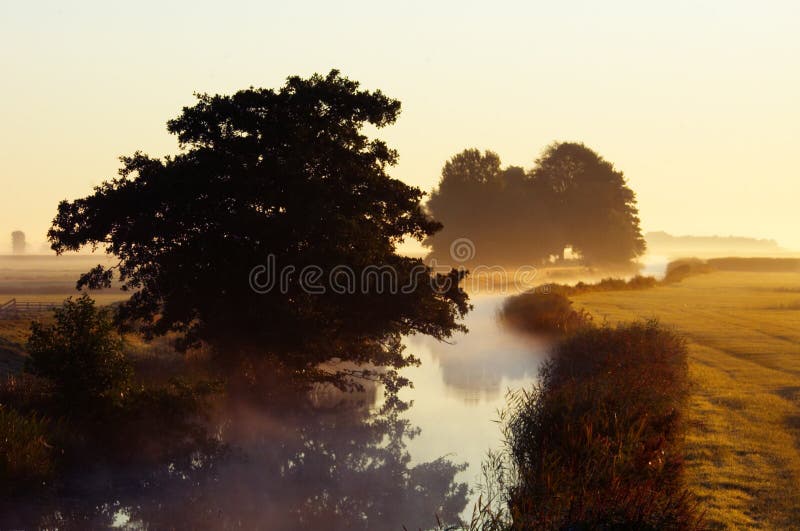 Autumn morning landscape stock image. Image of clouds - 2951315