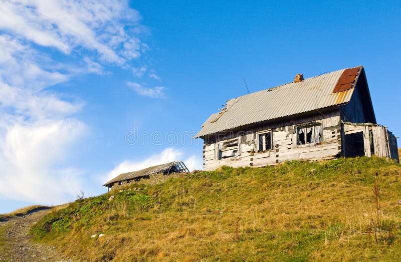 Autumn Mountain Disturbed Farm View Stock Photo - Image of grass ...