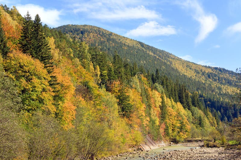 Autumn mountain hill view stock photo. Image of beautiful - 12297838