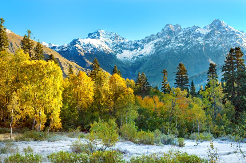 Autumn mountain landscape stock image. Image of clear - 184372125