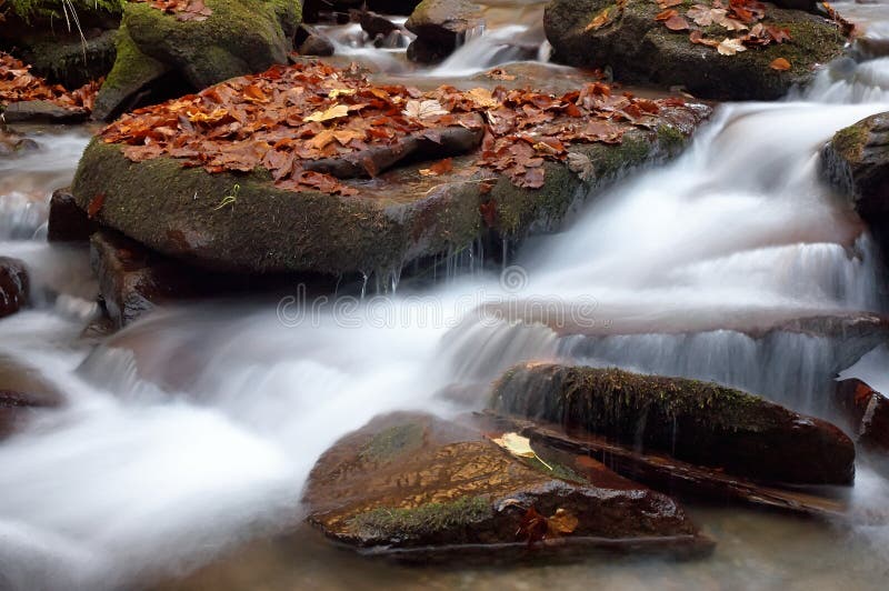 Autumn mountain stream stock photo. Image of cascade - 32185856