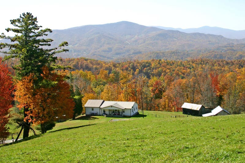 Autumn Mountain View stock photo. Image of pasture, hills - 27558852