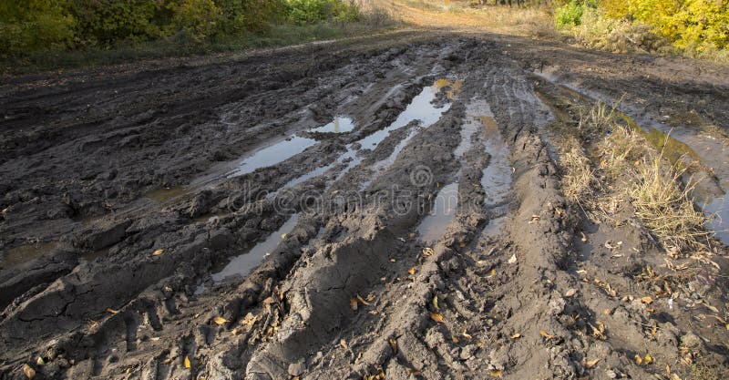 Autumn mudslides stock photo. Image of water, landscape - 71600834