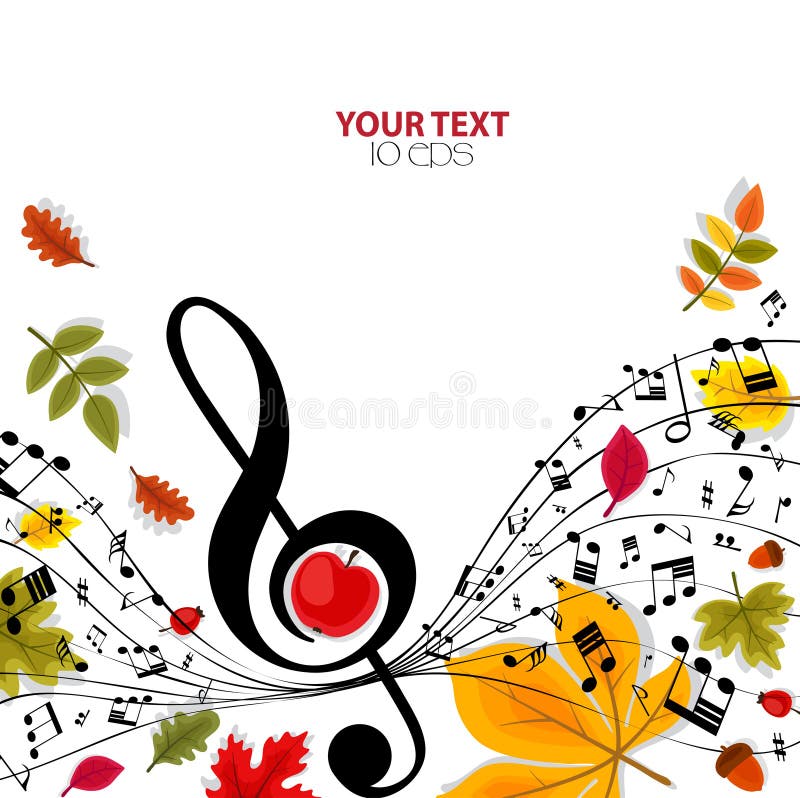 Autumn musical background stock vector. Illustration of festival ...