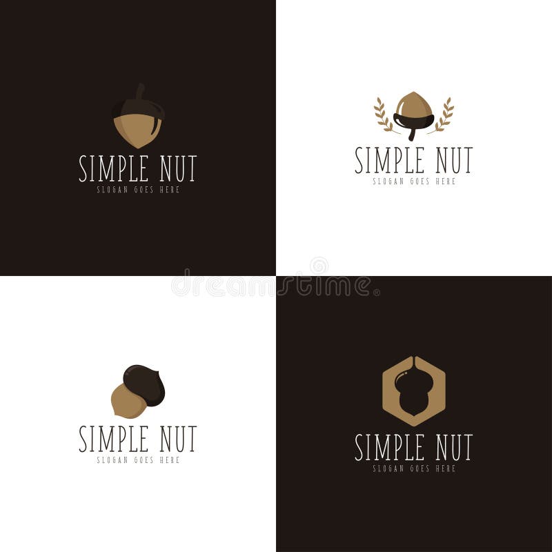 Autumn Nut Logo Template Vector. Nut Logo Concept Stock Vector ...