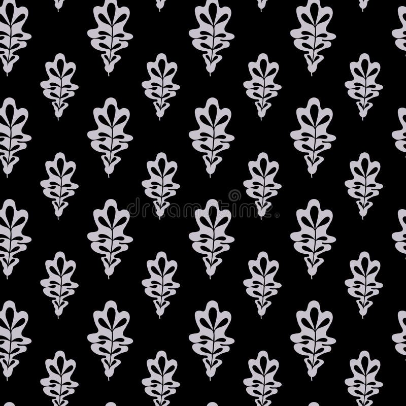 Autumn Oak Leaf Silhouettes Seamless Pattern Stock Illustration ... Autumn Oak Leaf Silhouettes Seamless Pattern Stock Illustration ...