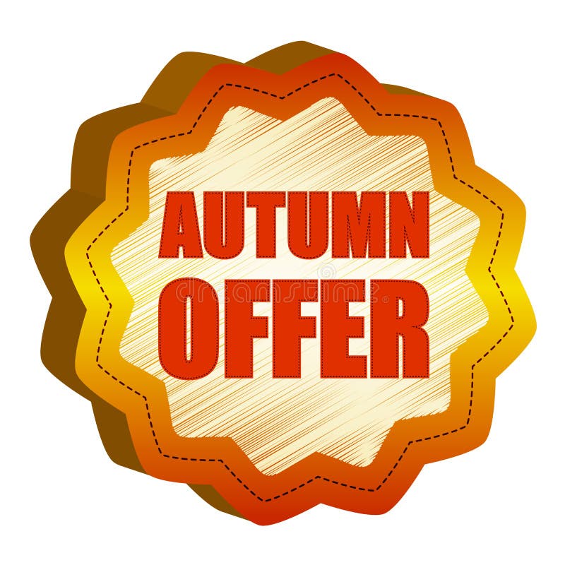 Autumn Offer Star-like Label Stock Illustration - Illustration of ...