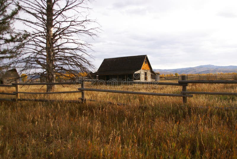Autumn, Old Western Farm Buildings Stock Photo - Image of fall, home ...