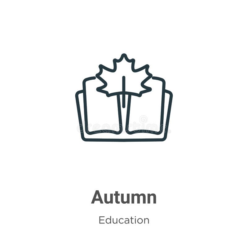 Autumn Outline Vector Icon. Thin Line Black Autumn Icon, Flat Vector ...