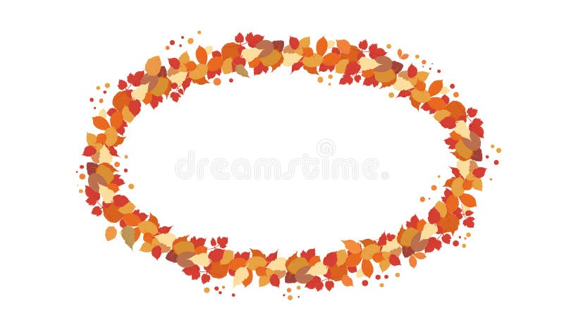 Autumn oval leaf stock vector. Illustration of decoration - 225603722