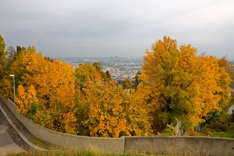 Autumn Overlook, Prague, Czech Republic Stock Photo - Image of sunny ...