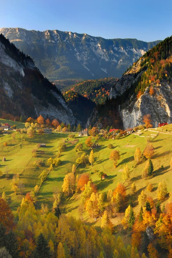 Autumn Panorama Colors Romania Stock Photo - Image of ridge, village ...