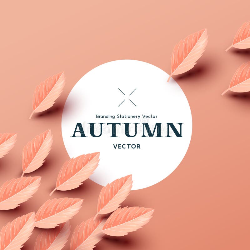 Autumn Paper Leaf Composition Background Stock Vector - Illustration of ...