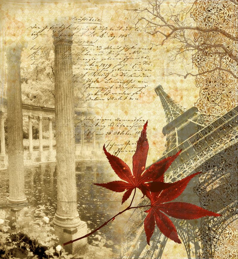 Autumn in Paris stock illustration. Illustration of city - 3159481