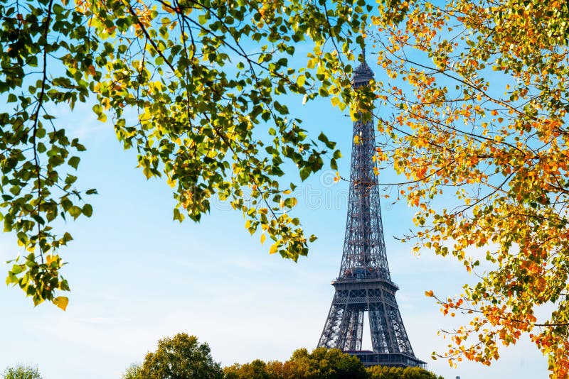 Autumn in Paris stock image. Image of light, orange - 166403709