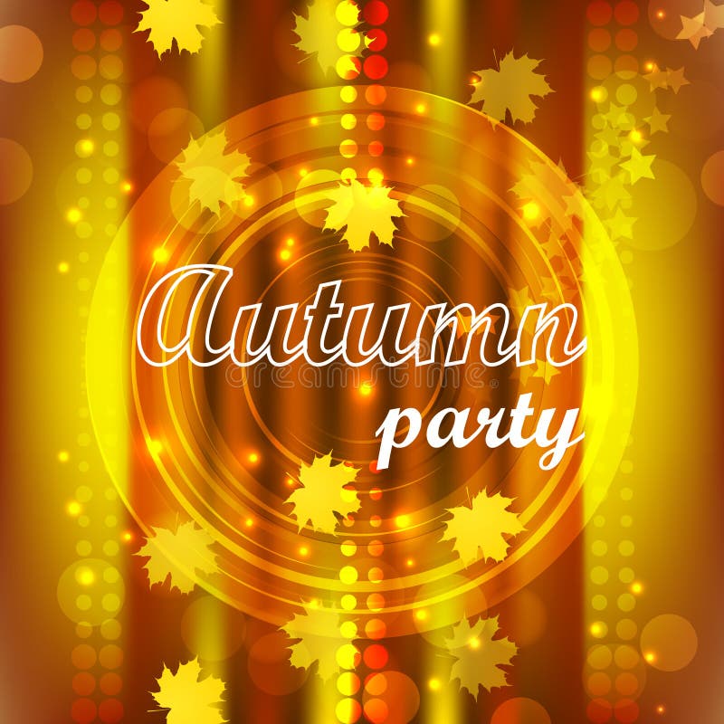 Autumn party stock vector. Illustration of party, disco - 44000366