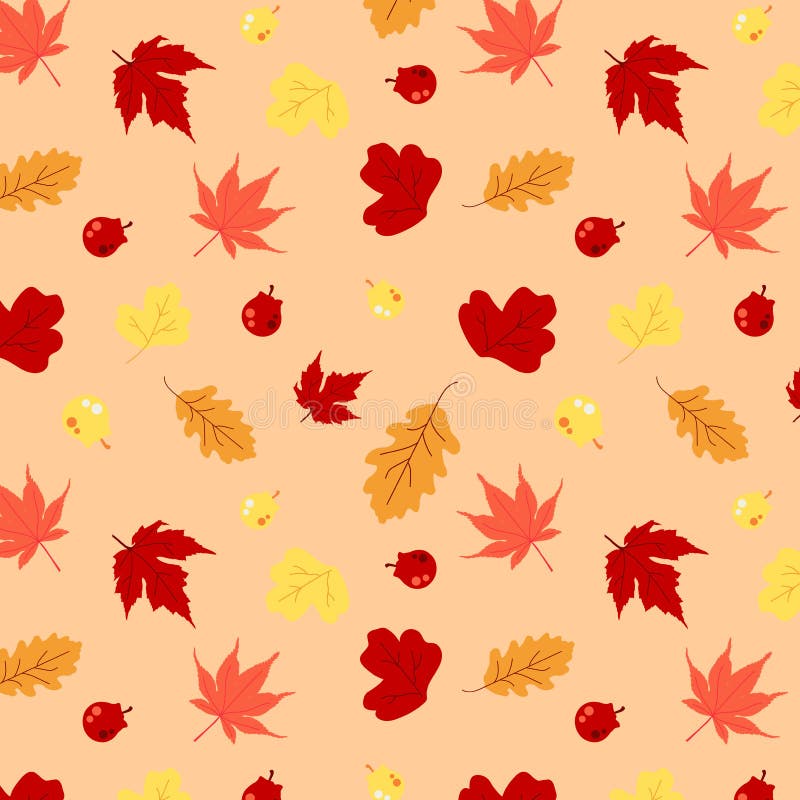 Autumn Seamless Pattern for Textiles Nd Wrapping Paper Stock Vector ...