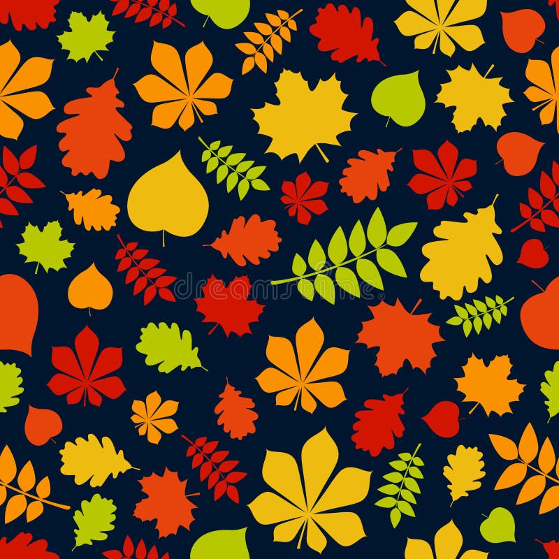 Autumn Pattern with Leaves. Wrapping Paper Concept Stock Illustration ...