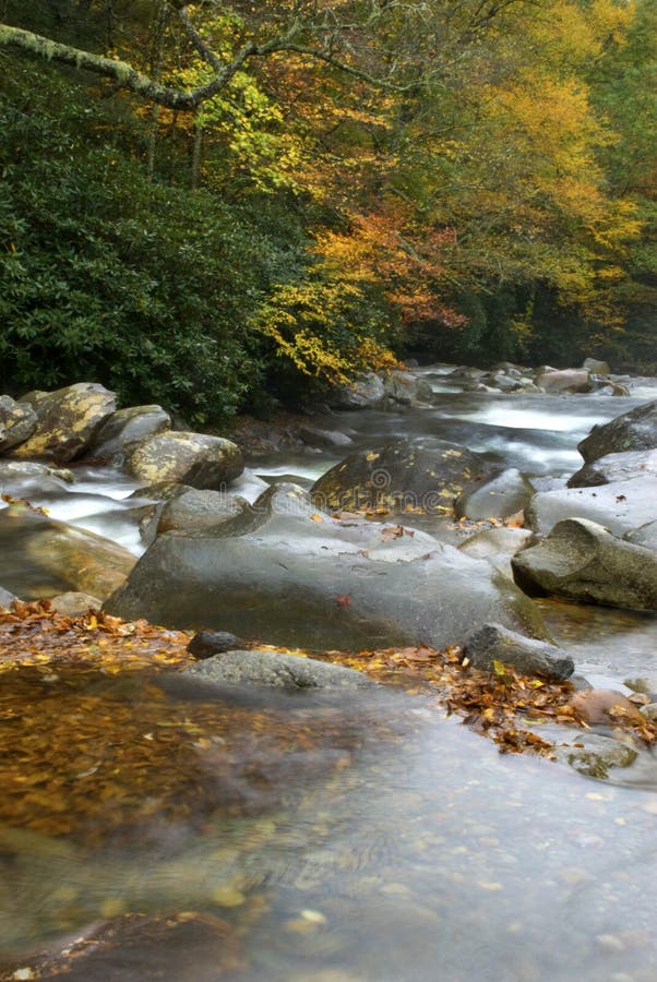 Autumn Peaceful Flowing Water Stock Image - Image of green, rock: 11766579