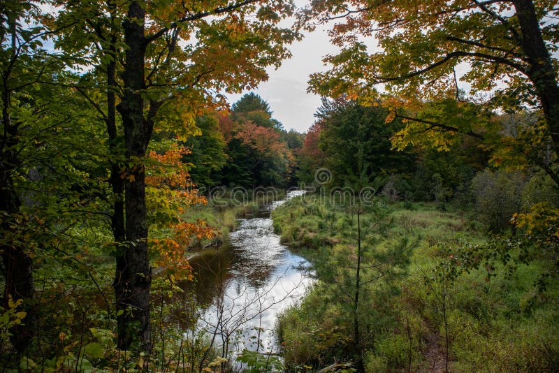 Autumn Pilgrim River - Houghton, Michigan Stock Image - Image of person ...