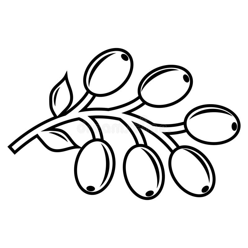 Autumn Plants Doodle Elements. Contour Elements of the Plant in Autumn ...