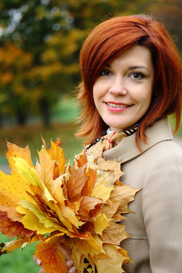 Autumn portrait stock image. Image of time, autumn, woman - 16597487