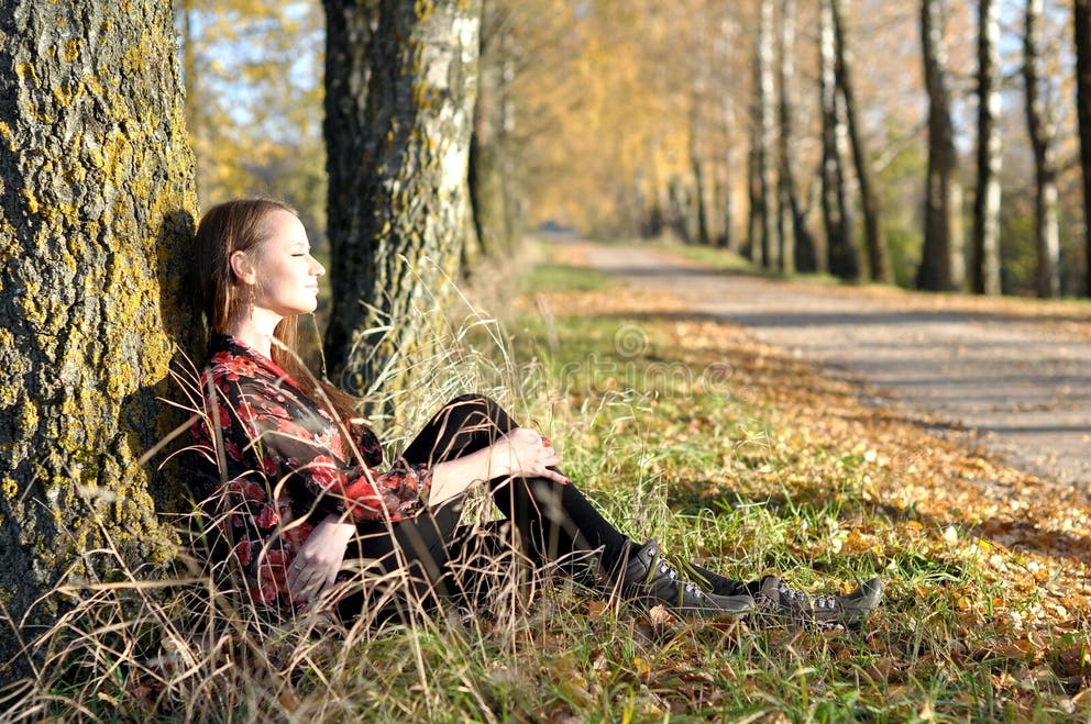 Autumn Portrait stock image. Image of females, facial - 22073233