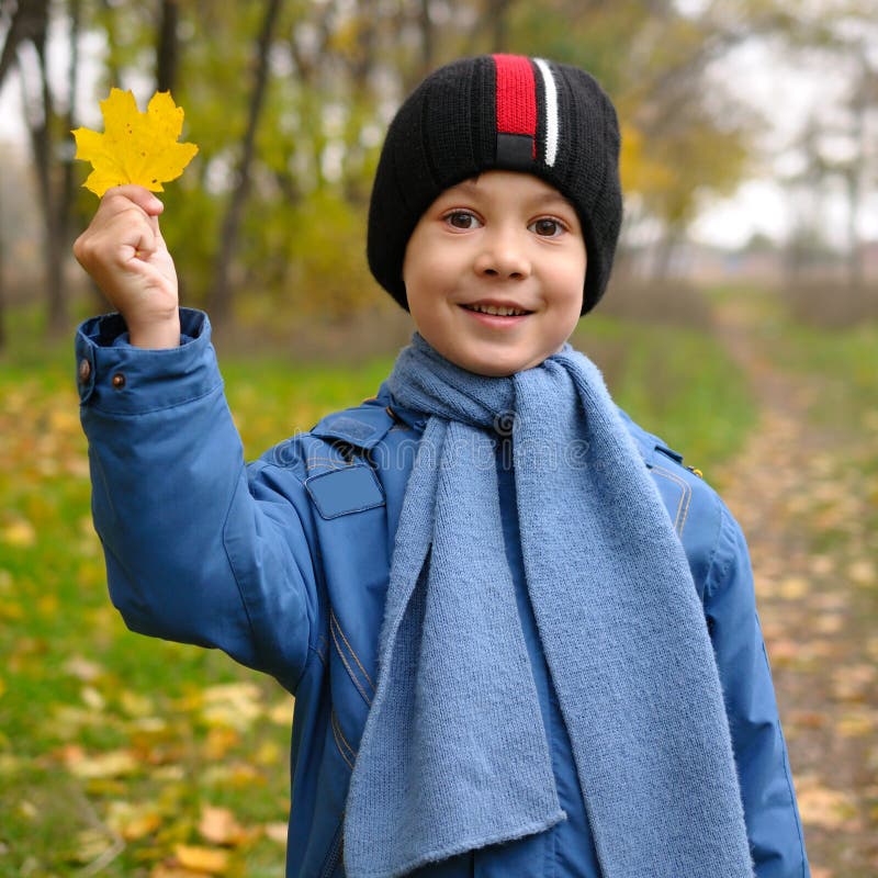 Autumn portrait of boy stock photo. Image of child, outdoor - 21947258