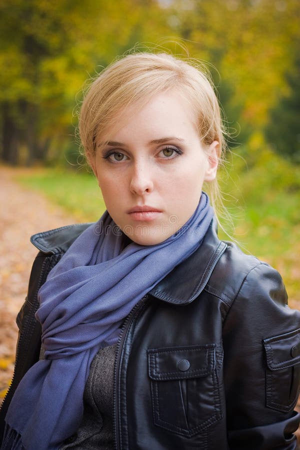 Autumn portrait of a girl stock image. Image of adorable - 13335049