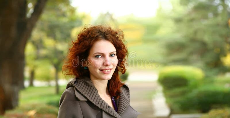 Autumn Portrait of a Girl stock image. Image of headshot - 16793615