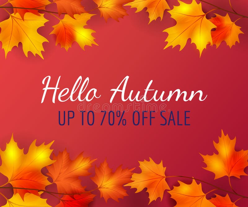 Autumn Poster Background with Leaves Stock Vector - Illustration of ...