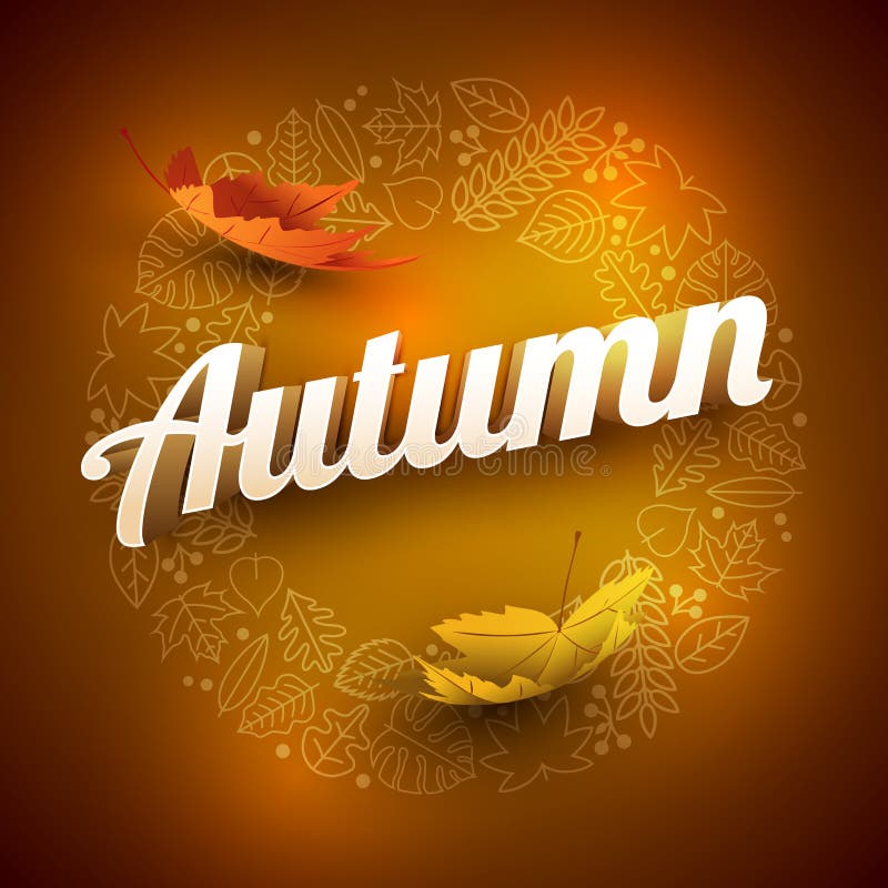 Autumn poster design stock vector. Illustration of design - 74098393