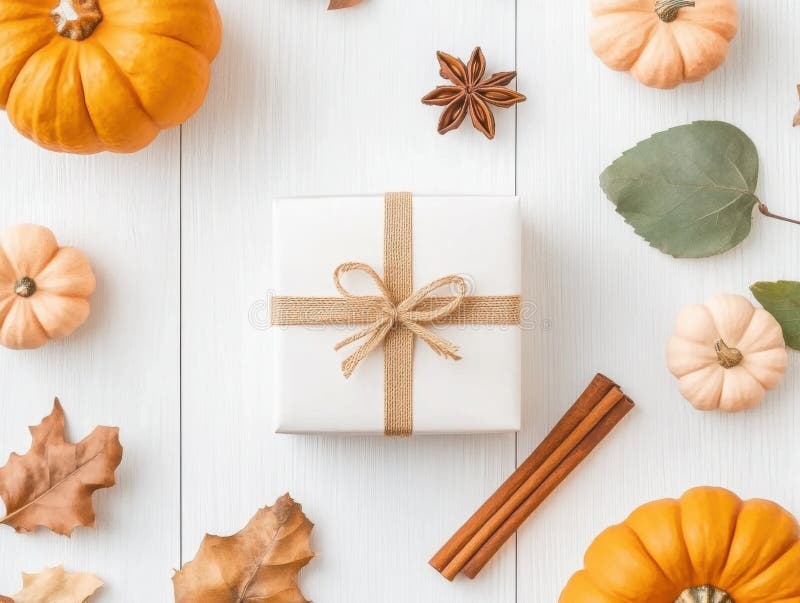 Autumn Pumpkin Themed Gift Packaging with Natural Elements for ...