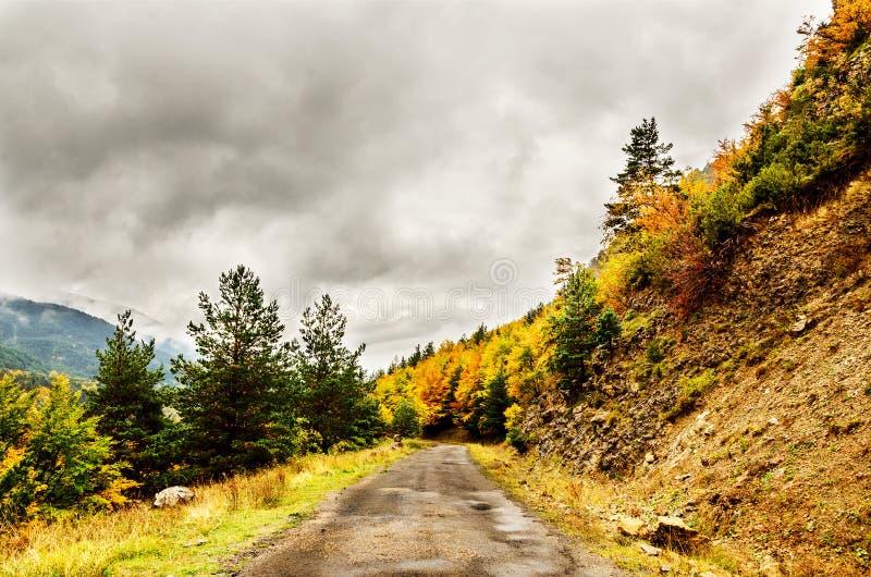 Autumn in the Pyrenees stock image. Image of outdoor - 68311237