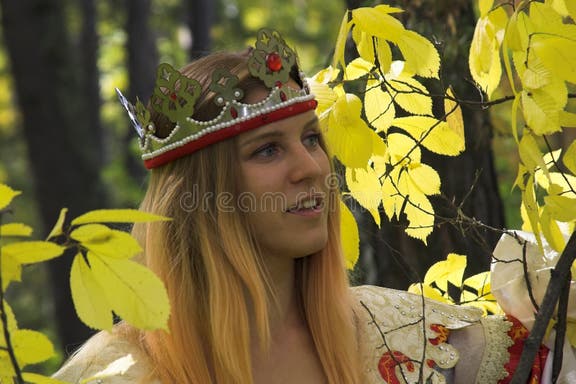 Autumn queen stock photo. Image of park, character, girl - 2233040