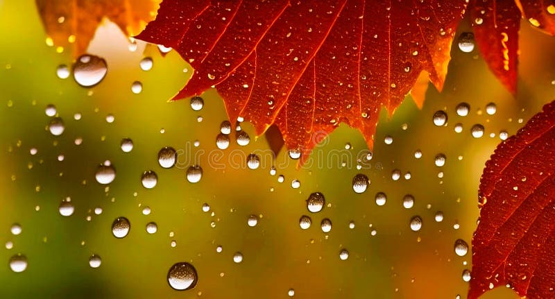 Autumn Rains stock image. Image of dripping, rains, maple - 259258551