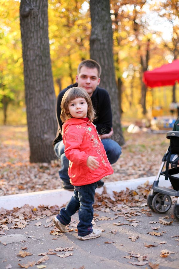Autumn is a real fun! stock image. Image of hopes, daughter - 7098127