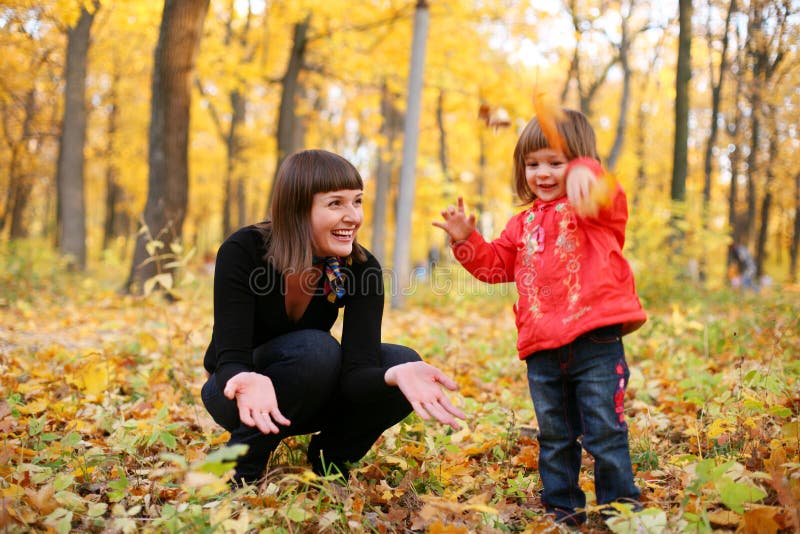 Autumn is a real fun! stock photo. Image of kids, exploration - 7098310