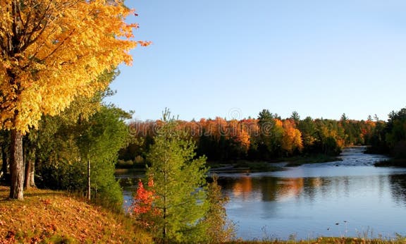 Autumn Reflections stock photo. Image of seasonal, green - 3239110
