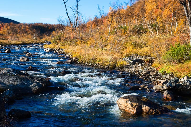 Autumn river stock image. Image of horizon, foliage, autumn - 33724569