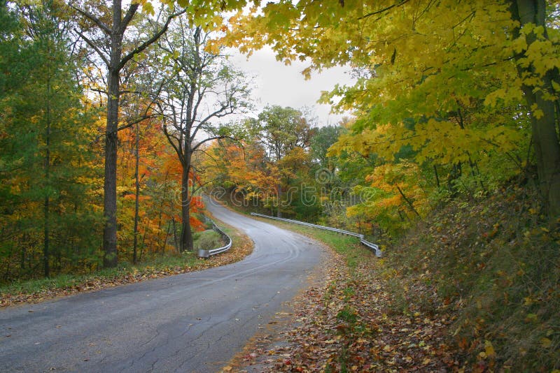 Autumn Road stock image. Image of fall, season, trees - 4133541