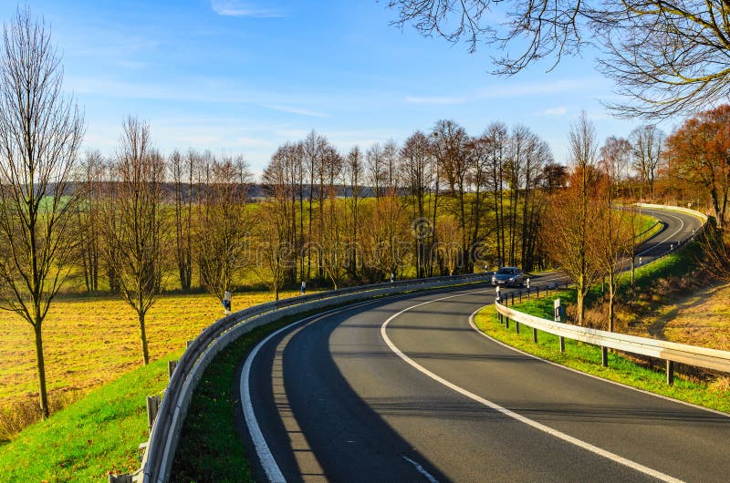 Autumn road scene stock photo. Image of highway, roadway - 76728434